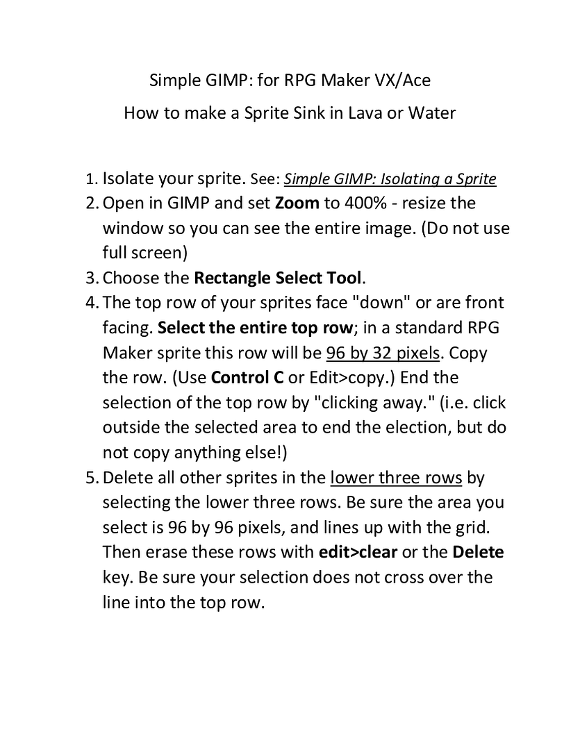 Simple GIMP: How to make a Sprite Sink in Lava or Water ...