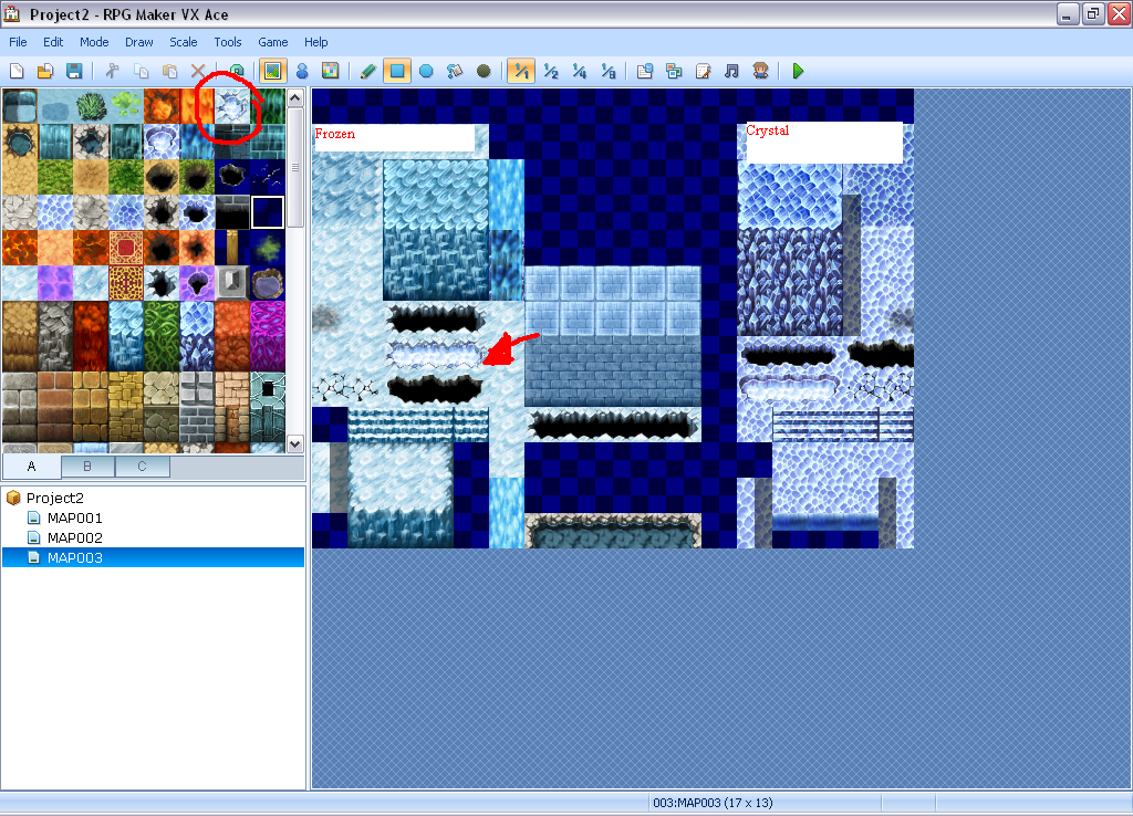 LF: "Snow/Frozen Cave Biome" water and waterfall tiles | RPG Maker Forums